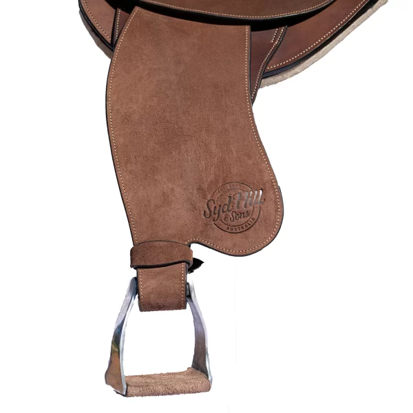Syd Hill Hawk Leather Polocrosse Saddle with Roughout Leather and SHXP ...