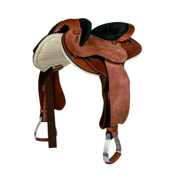 Syd Hill Gibson Leather Half Breed Saddle with Roughout Leather and ...