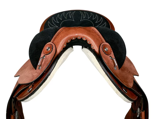 Syd Hill Gibson Leather Half Breed Saddle with Roughout Leather and ...