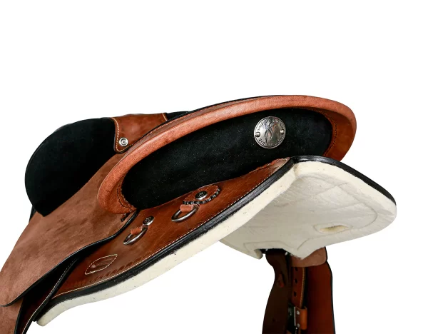 Syd Hill Gibson Leather Half Breed Saddle with Roughout Leather and ...